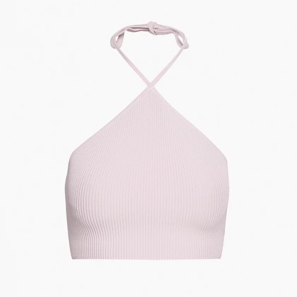 Babaton | Tops | Aritzia Babaton Sculpt Knot Halter Halo Pink Rose Halo ...